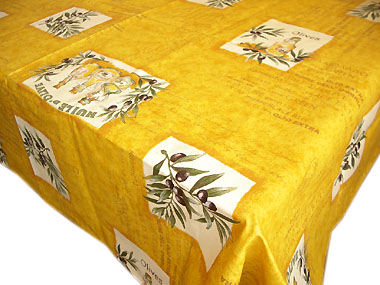 Coated tablecloth (Christmas. Edelweiss bordeaux x green) French Square ...