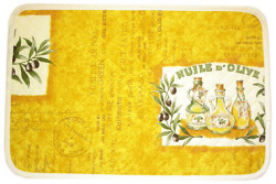 Provence quilted Placemat, non coated (sunflowers. green) Provencal ...