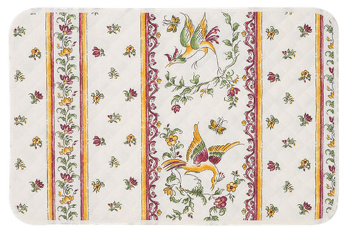 Provence quilted Placemat (Moustiers. raw x blue)) Provencal style ...