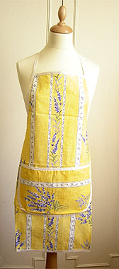 French Apron, Provence fabric (lavender 2007. natural) : Provence ...