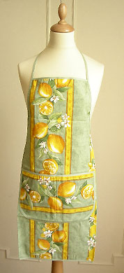 French Apron, Provence fabric (lemons. blue) : Provence Decoration, The ...